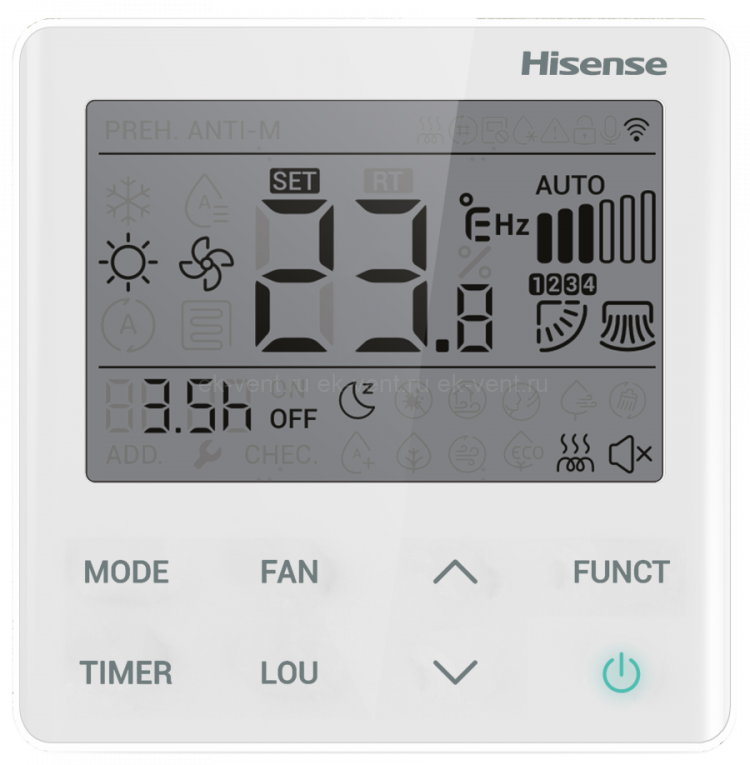 Индивидуальный проводной пульт Hisense YXE-E01U(E) Купить в Екатеринбурге в магазине Инженерные ...